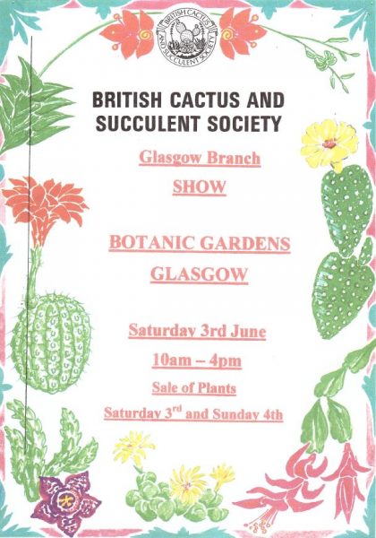 British Cactus and Succulent Society Show Glasgow - Friends of Glasgow ...